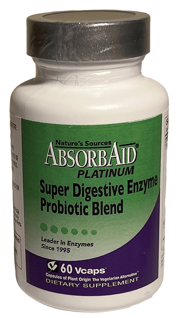 AbsorbAid Platinum Super Digestive Enzyme Probiotic Blend 60 Capsules ...